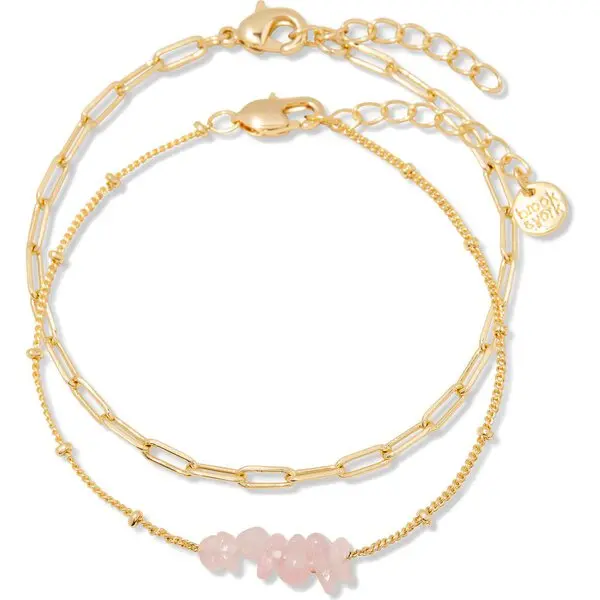 BROOK & YORK Alex Stacked Bracelet Set - Gold October