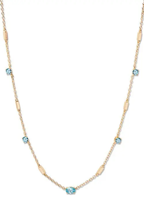 BROOK & YORK Brenna Birthstone Station Necklace - Gold December