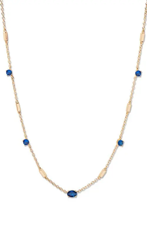 BROOK & YORK Brenna Birthstone Station Necklace - Gold September