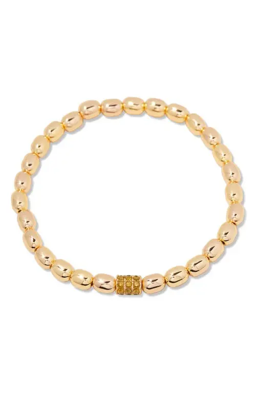 BROOK & YORK Brei Birthstone Beaded Bracelet - Gold August