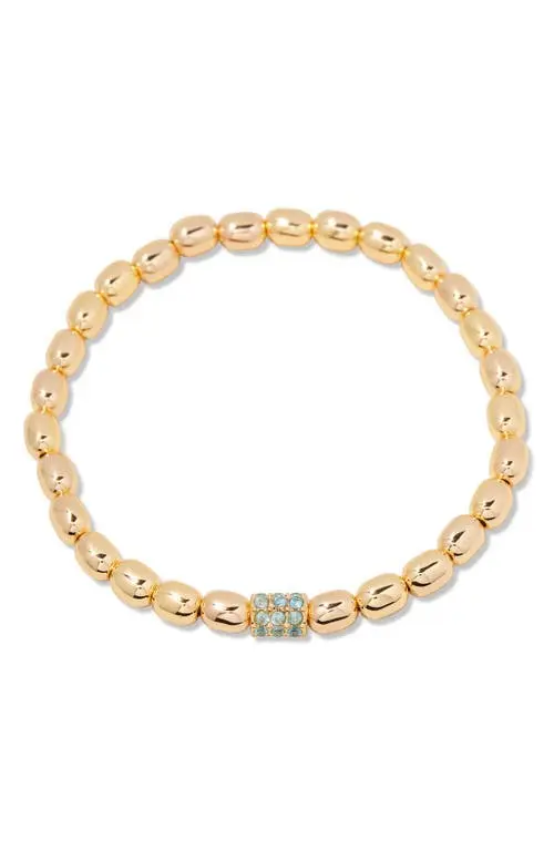 BROOK & YORK Brei Birthstone Beaded Bracelet - Gold December