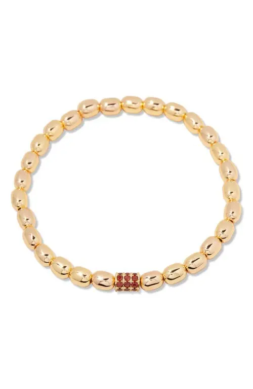 BROOK & YORK Brei Birthstone Beaded Bracelet - Gold January