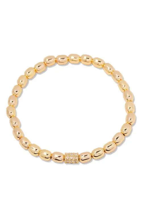 BROOK & YORK Brei Birthstone Beaded Bracelet - Gold March