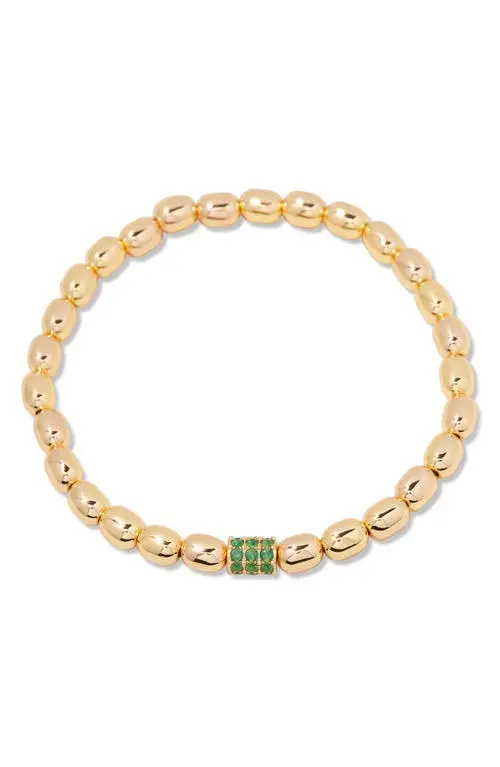 BROOK & YORK Brei Birthstone Beaded Bracelet - Gold May