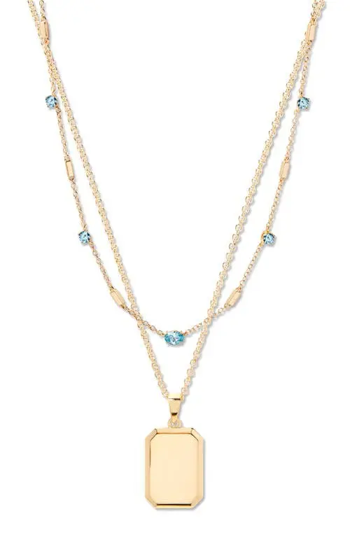 BROOK & YORK Willow Birthstone Layered Necklace - Gold December