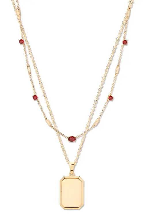 BROOK & YORK Willow Birthstone Layered Necklace - Gold January