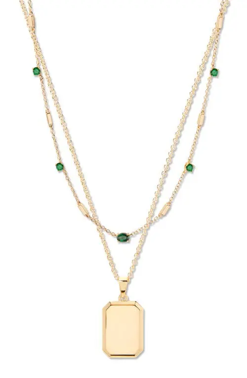 BROOK & YORK Willow Birthstone Layered Necklace - Gold May