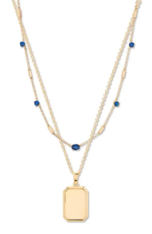 BROOK & YORK Willow Birthstone Layered Necklace - Gold September