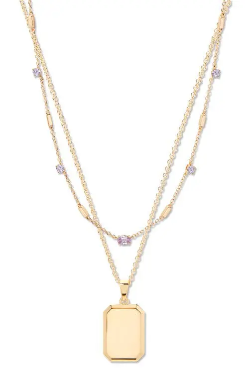 BROOK & YORK Willow Birthstone Layered Necklace - Gold