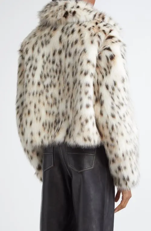STAND STUDIO Samara Pard Faux Fur Jacket