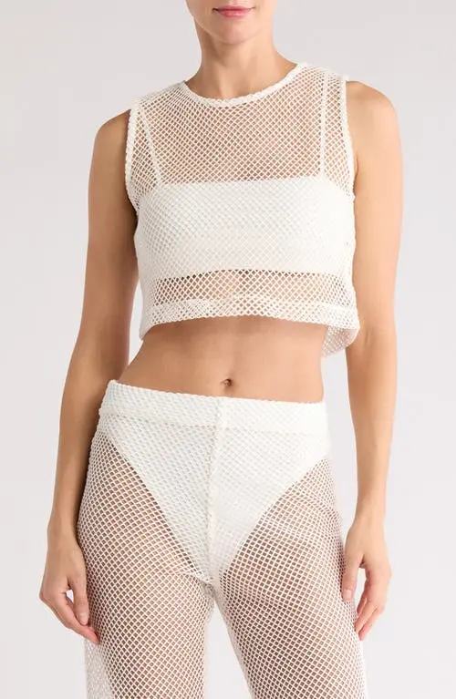 BOAMAR Filua Mesh Crop Top - Vanilla