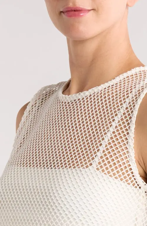 BOAMAR Filua Mesh Crop Top - Vanilla