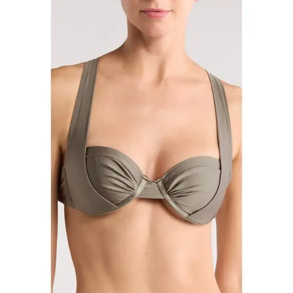 BOAMAR Sheyla Metallic Underwire Bikini Top - Garden Green