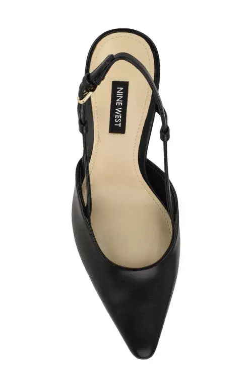 Nine West Vassa Pointed Toe Slingback Pumps - Black