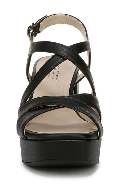 LIFESTRIDE Adrianna Slingback Platform Sandals - Black