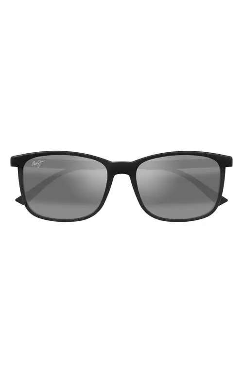 Maui Jim Hulili Rectangular Sunglasses - Black/ Neutral Grey