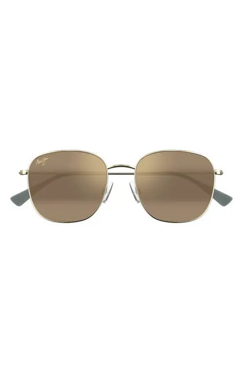 Maui Jim Olali Square Sunglasses - Gold/ Bronze
