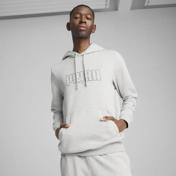 PUMA Essentials Logo Lab Relaxed Fit Hoodie - Gray