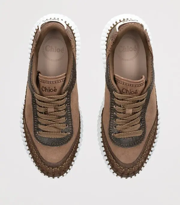 Chloé Suede Nama Runner Sneakers - Green