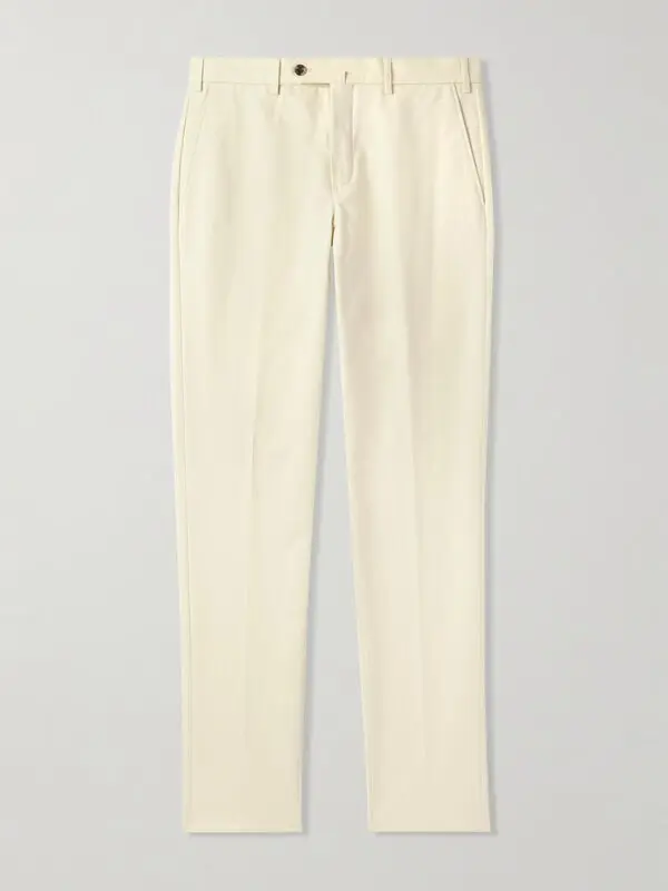 Loro Piana Carlo Hyannis Tapered Cotton-blend Trousers