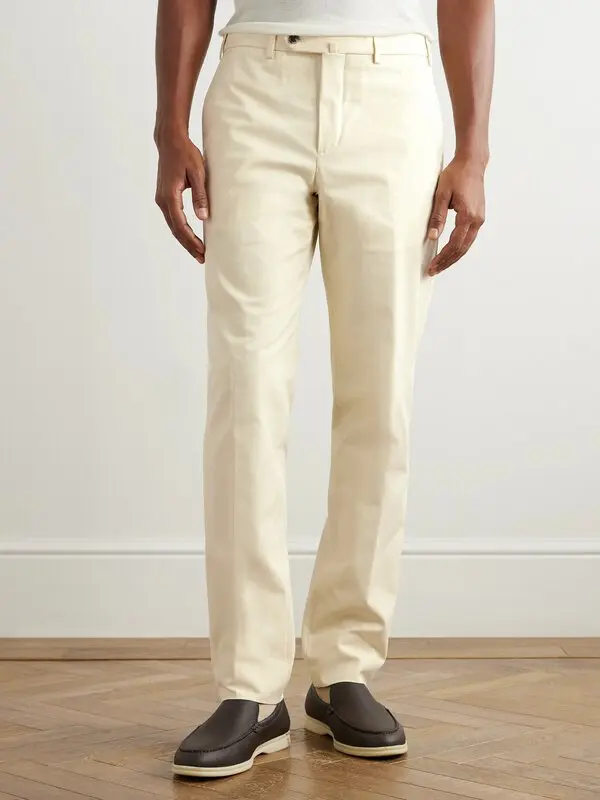 Loro Piana Carlo Hyannis Tapered Cotton-blend Trousers