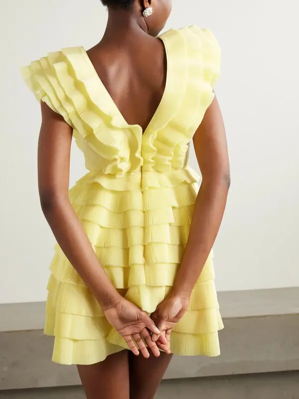 Aje Reflection Tiered Mini Dress