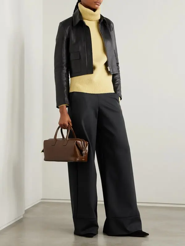 Max Mara Fagiani Stretch-twill Wide-leg Pants - Black