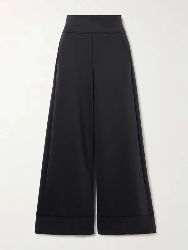 Max Mara Fagiani Stretch-twill Wide-leg Pants - Black
