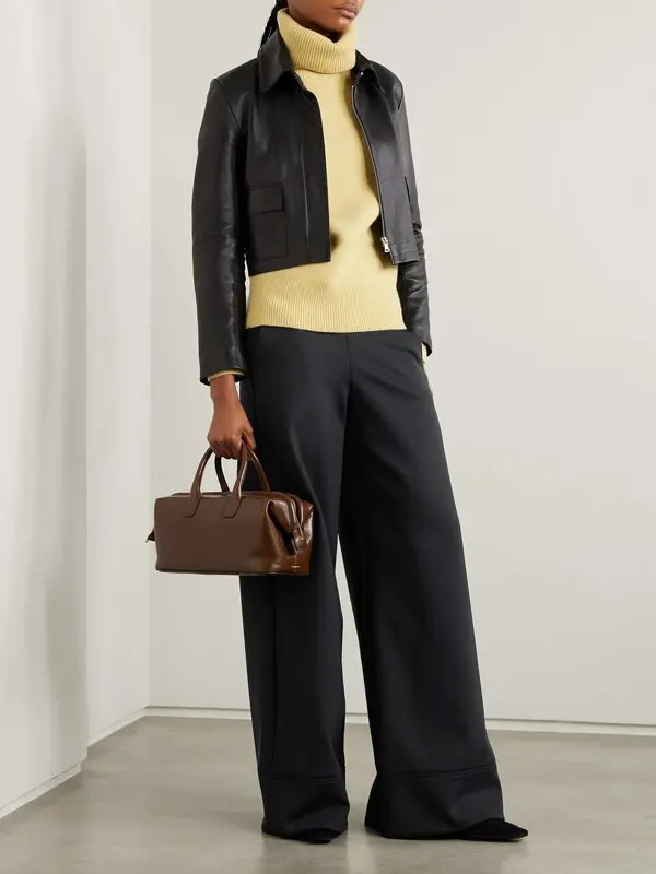 Max Mara Fagiani Stretch-twill Wide-leg Pants - Black