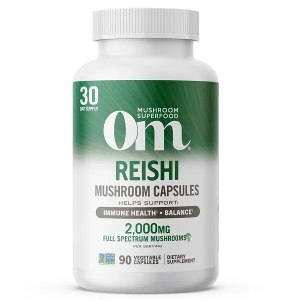 OM MUSHROOM Reishi Mushroom Superfood Capsule 90 Capsules - One-color