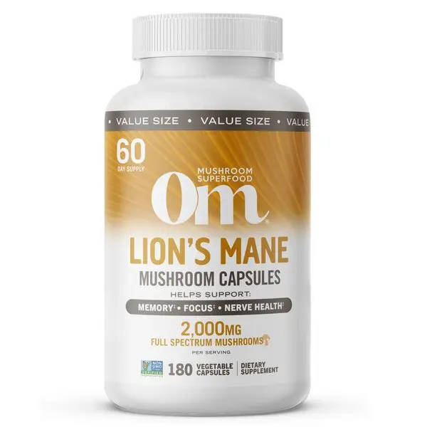 OM MUSHROOM Lion's Mane 180 Capsules - One-color