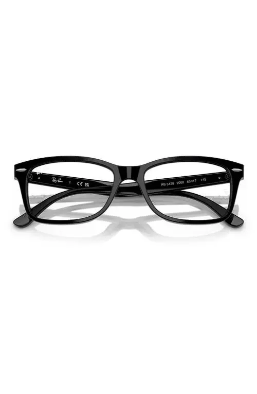 Ray-ban 55mm Square Eyeglasses - Black