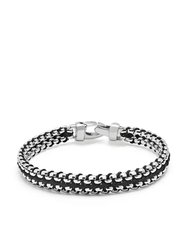 NIALAYA JEWELRY Woven 8mm Bracelet - Silver