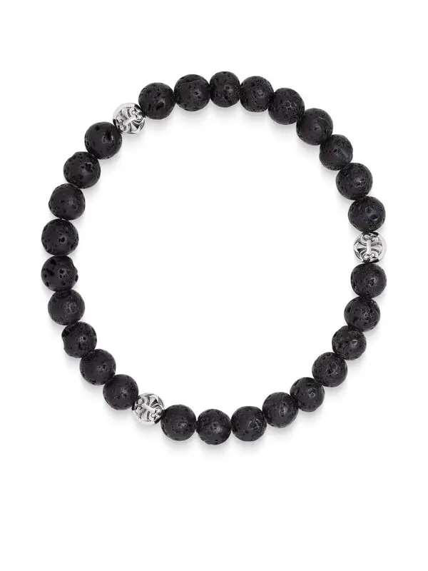 NIALAYA JEWELRY 6mm Onyx Beaded Bracelet - Black