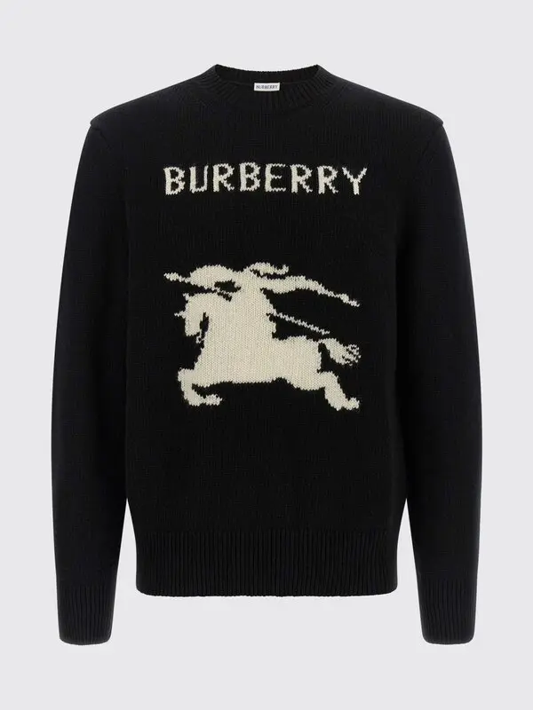 Burberry Crewneck Jumper With Jacquard Logo