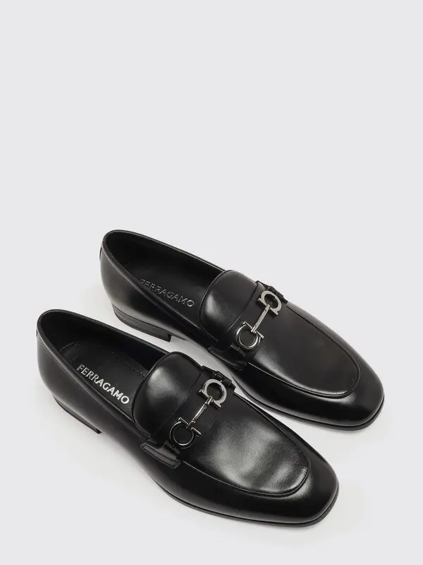 FERRAGAMO Gancini Leather Loafers