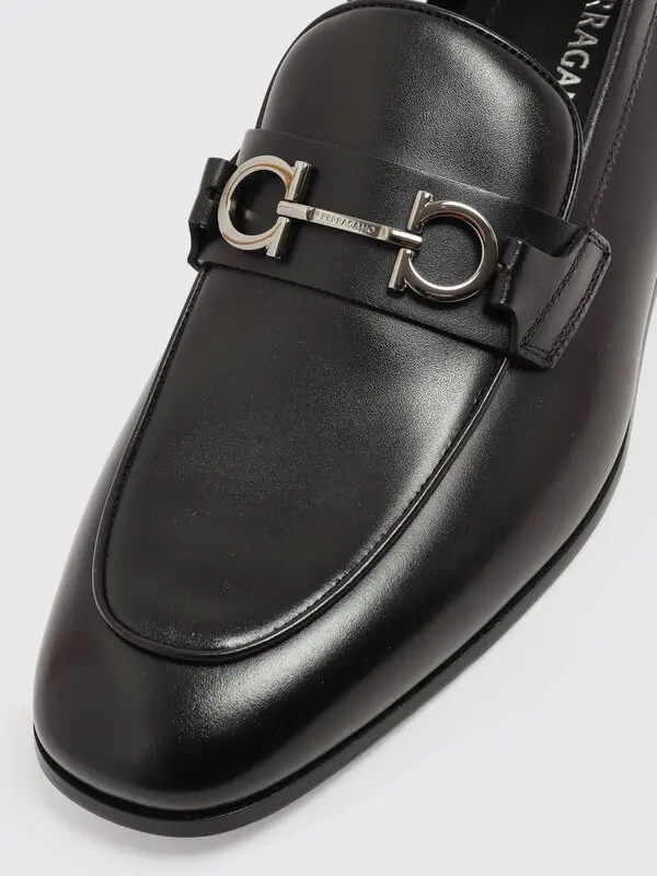 FERRAGAMO Gancini Leather Loafers