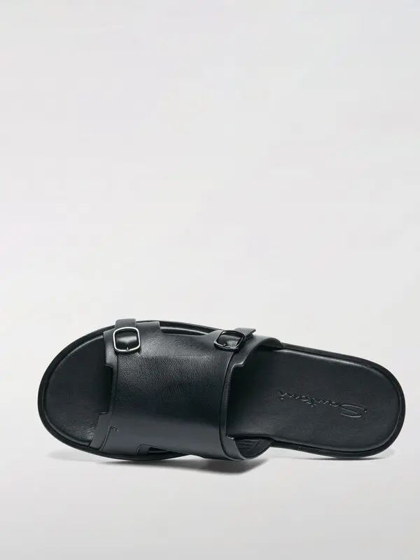 Santoni Buckled Sandals - Black