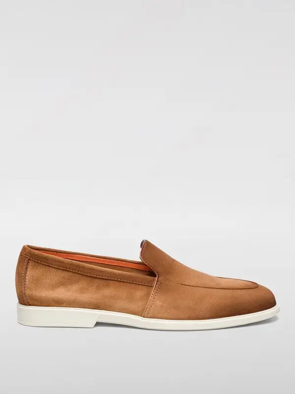 Santoni Suede Loafers - Brown