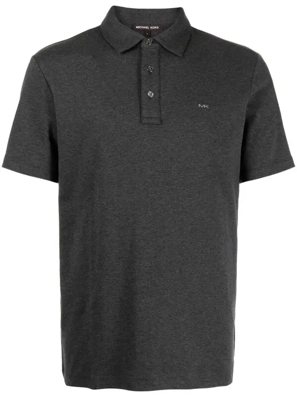 Michael Kors Logo-embroidered Cotton Polo Shirt - Grey