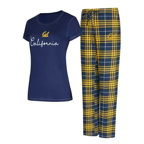 CONCEPTS SPORT Cal Bears Vector T-shirt & Flannel Pants Sleep Set - Navy