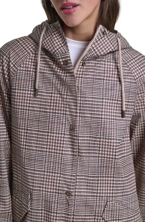 LEVI'S Water Resistant Long Rain Jacket - Houndstooth Print
