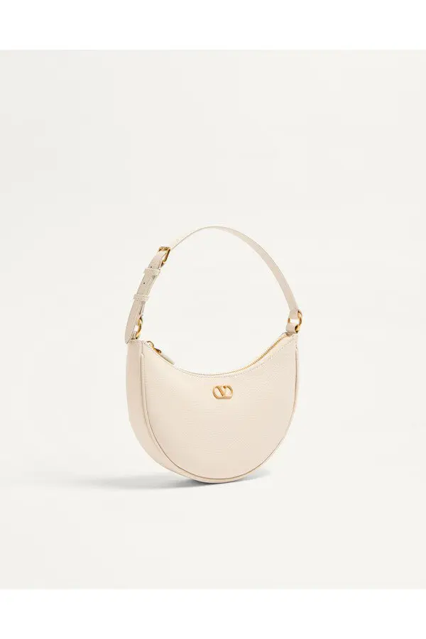 Valentino Garavani Vlogo Signature Mini Hobo Bag - Natural