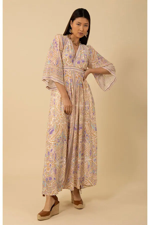 Hale Bob Abby Maxi Dress - Brown / Neutral