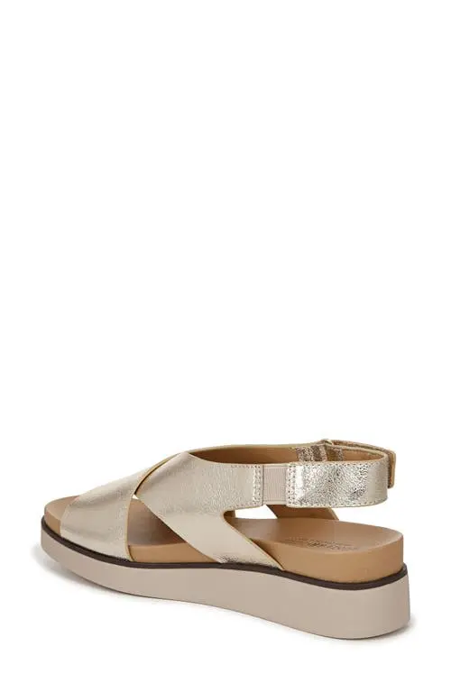 LIFESTRIDE Georgina Slingback Platform Wedge Sandals - Gold