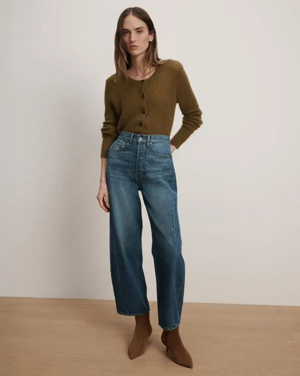 Veronica Beard Ryder Barrel Jeans - Equinox Blue