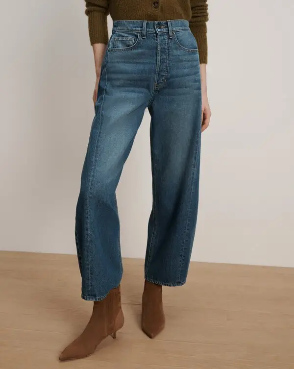 Veronica Beard Ryder Barrel Jeans - Equinox Blue