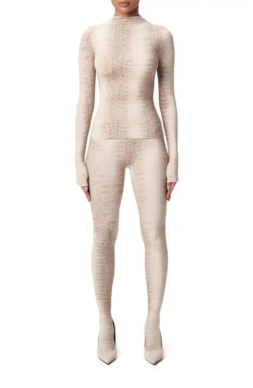 Naked Wardrobe Print Turtleneck Top