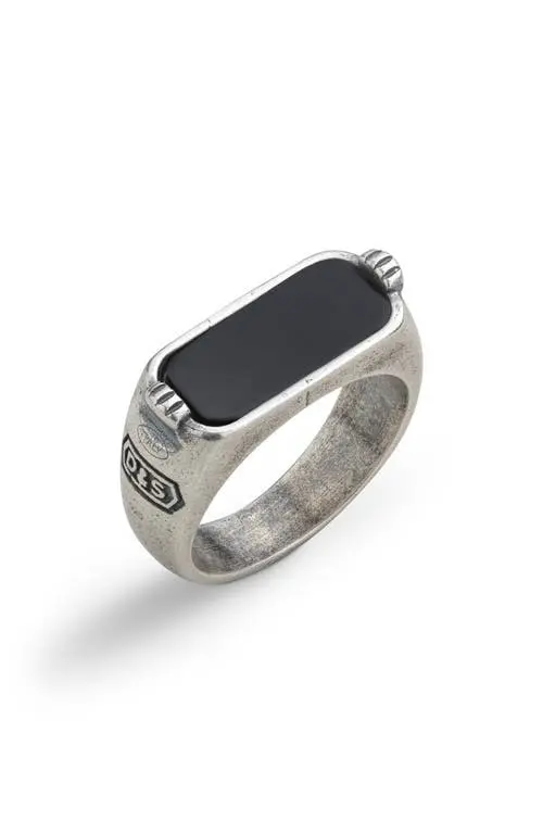 DEGS & SAL Recycled Sterling Silver Ring - Black