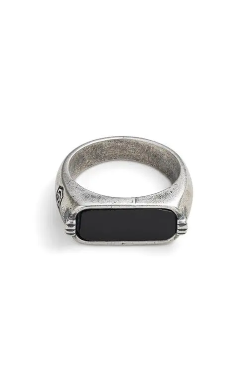DEGS & SAL Recycled Sterling Silver Ring - Black